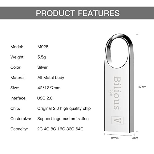 USB Flash Drive, Portable Keychain Design Thumb Drives Bulk Metal 16GB ...