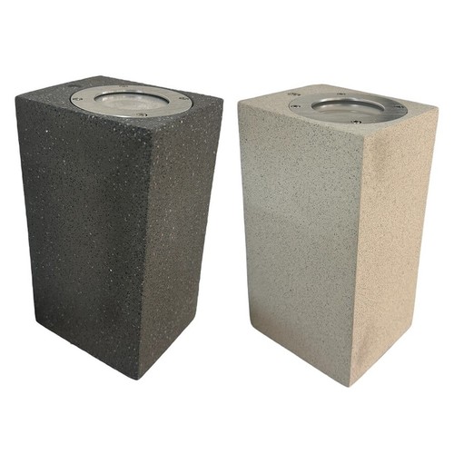 3A MASSON LED Stone Concrete Square Wall Pillar External Outdoor Wall ...