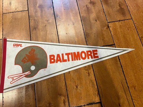 USFL Baltimore Stars Vintage Defunct Circa 1982 2 Bar Helmet Pennant 30 ...