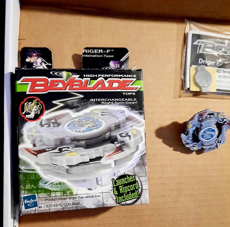 Beyblade Driger F A-24 HASBRO OLD GENERATION 2002. Nice Sticker. Box Is ...