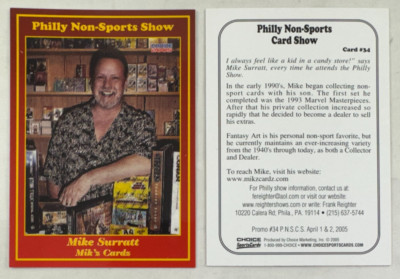 CHEAP PROMO CARD: PHILLY NON-SPORTS SHOW DOOR PROMO #34 Mike Surratt | eBay