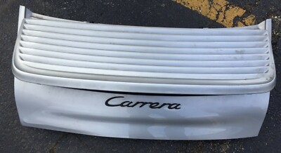 Porsche 911 996 Carrera Rear Trunk Lid with Spoiler Engine Cover Silver ...