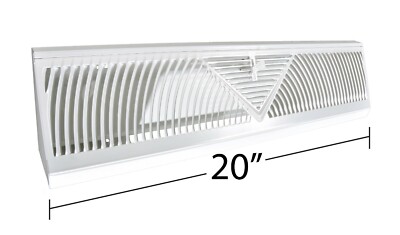 Baseboard Register/Diffuser 20" - White - New | eBay
