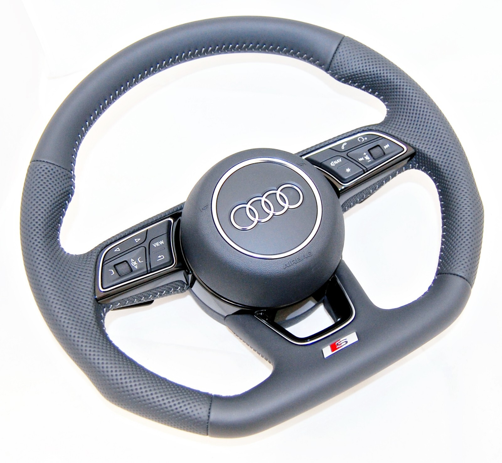 NEW OEM AUDI S A4 S4 A5 S5 A3 Q2 HALF PERFORATED COMPLETE STEERING ...