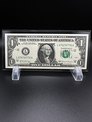 2017-$1 Dollar bill Repeating Number. crispy bill. | eBay