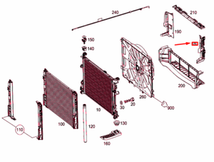 MERCEDES-BENZ CLA C117 Radiator Top Left Air Duct A2465050530 NEW ...