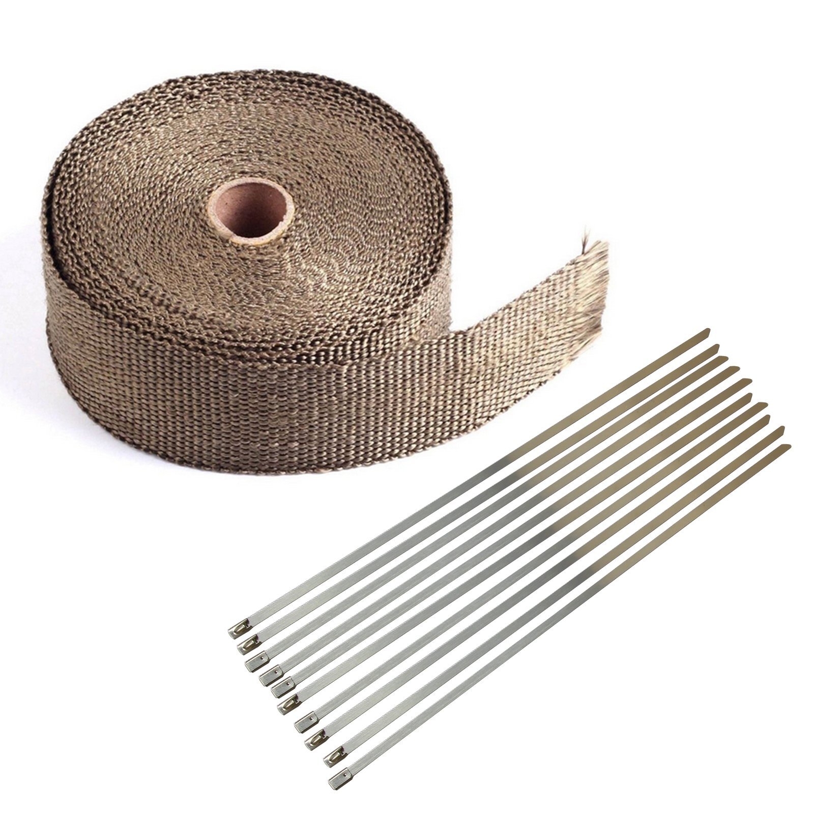 2Pc 2"x50'Exhaust Header Mainfold Wrap High Temperature Fiberglass Roll ...