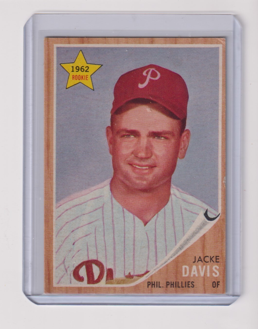 1962 TOPPS #521 JACKE DAVIS RC IN VG/EX CONDITION - PHILADELPHIA ...