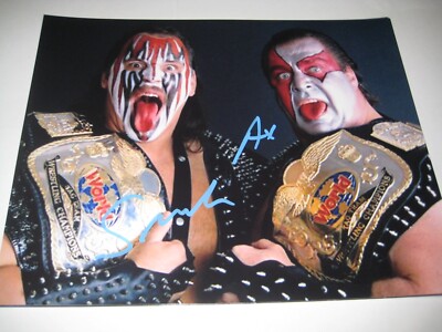 WWF,WWE LEGENDS DEMOLITION AX & SMASH AUTO SIGNED 8X10 PHOTO COA FREE ...