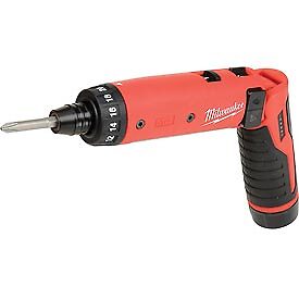 MILWAUKEE B243301 M4 1/4" Hex Screwdriver Kit 4V 2 Batteries 1 Charger ...