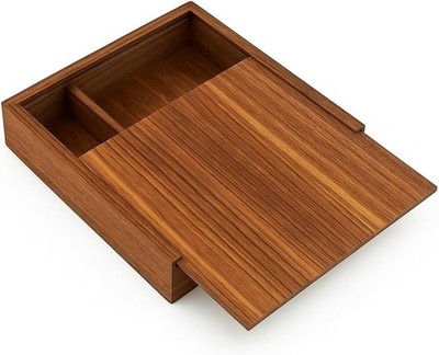 Walnut Wood Storage Box with Compartments | Handmade Gift Keepsake ...