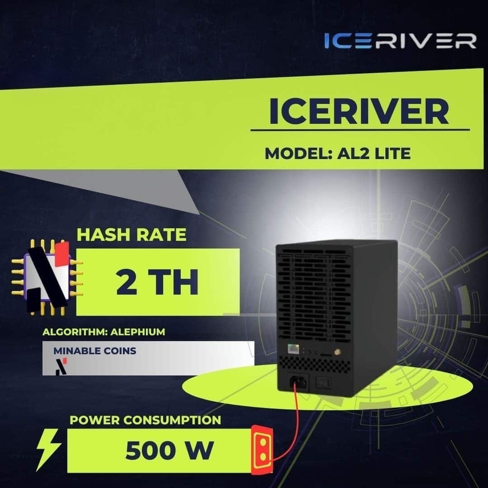 IceRiver AL2 Lite Alephium Miner 2Th/S 500W - FREE Shipping USA | eBay