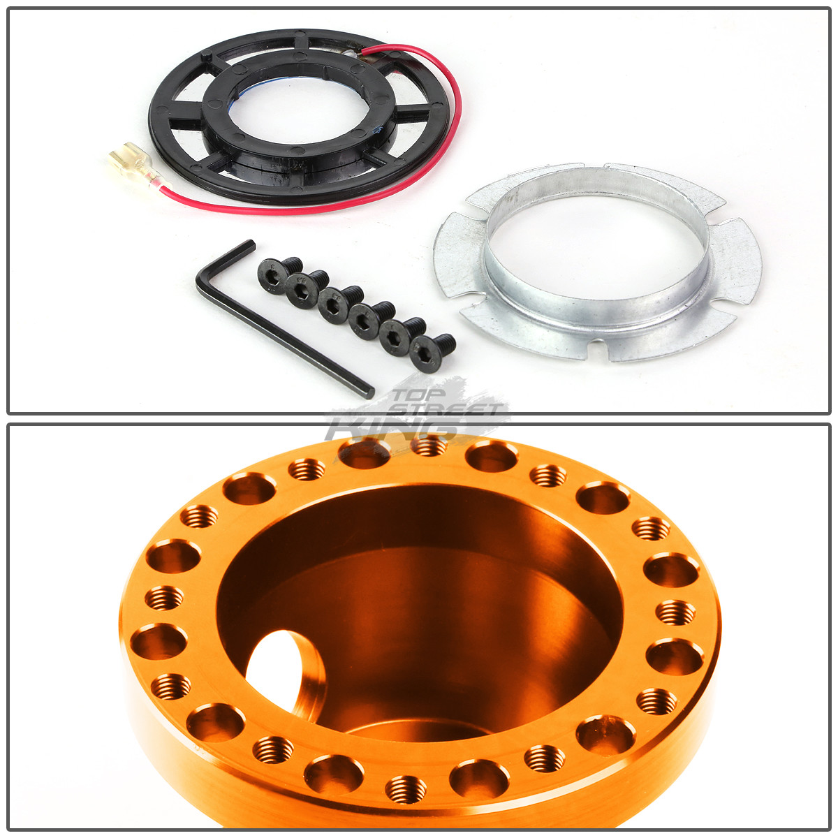 ORANGE ALUMINUM 70/74mm STEERING WHEEL HUB ADAPTOR FOR AE86 COROLLA ...