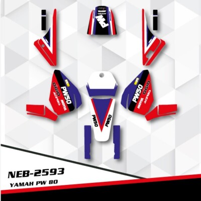 Graphics Kit Stickers Decals For Yamaha Peewee PW80 pw 80 all years NEB ...