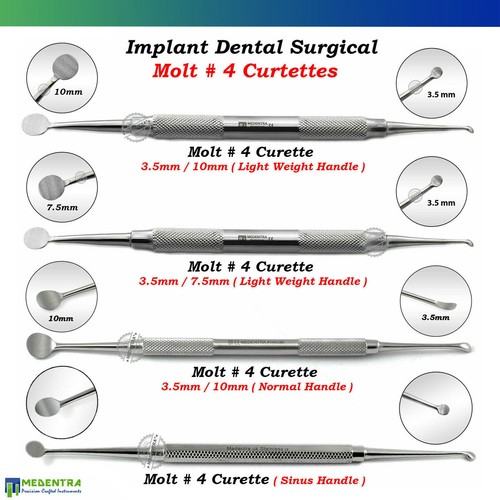 Molt #4 Periodontal Surgical Implant Curettes Oral / Maxillofacial ...