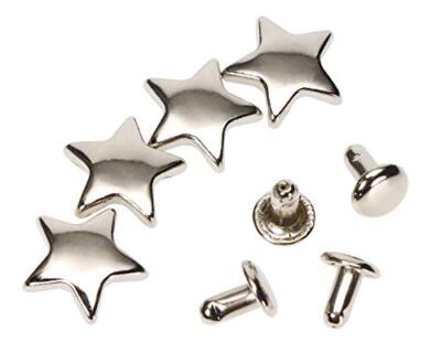 50 Pieces 12MM Star Rivets for Leather, Rivet Studs for Clothing ...