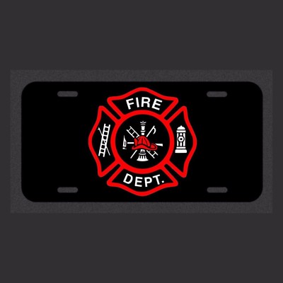 Fire Fighters Fire Department Plate Made In The USA Metal car tag hero ...