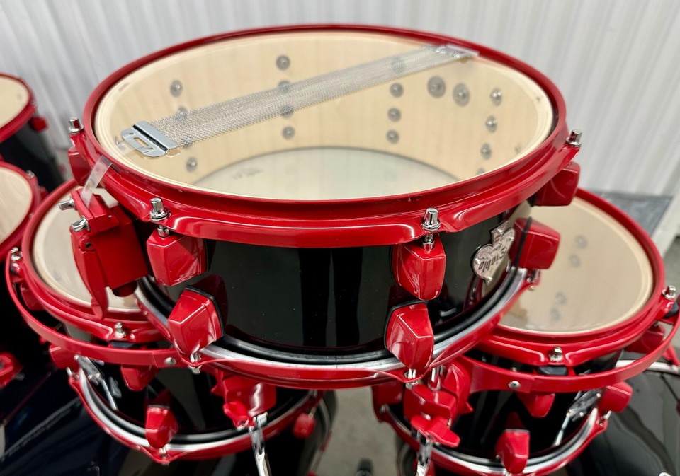 ddrum 7Pc Drum Double Bass Drum Set Shell Pack Diablo Black / Red | eBay