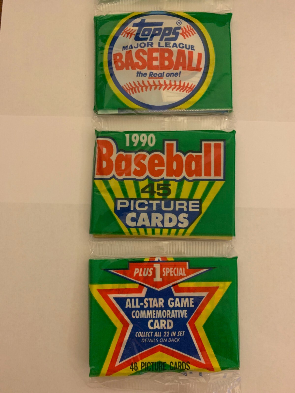 1990 Topps Baseball Rack Pack - One (1) Unopened Rack Pack (46) total ...
