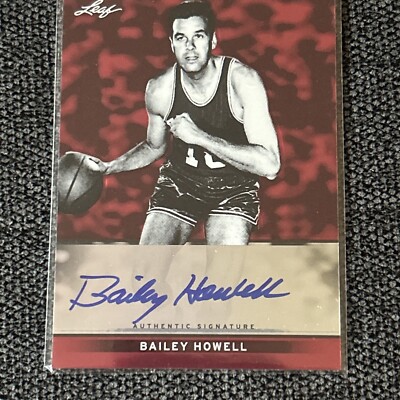 2012-13 Leaf Metal Red /5 Ssp Bailey Howell #BA-BH1 Auto HOF Autograph ...