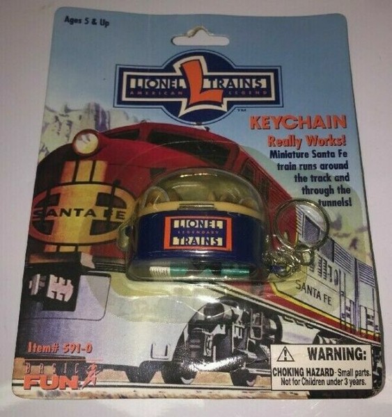 Lionel Trains American Legend Keychain Keyring Basic Fun Santa FE 1999 ...
