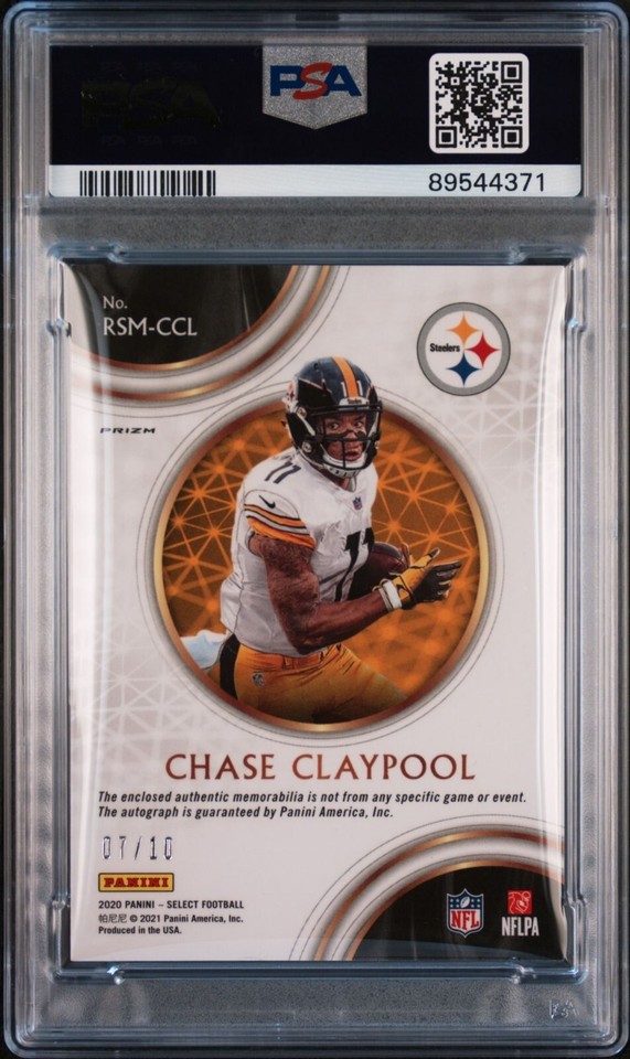 Chase Claypool Rookie Signatures Patch Auto RPA Gold RC /10 PSA 10 #CCL ...