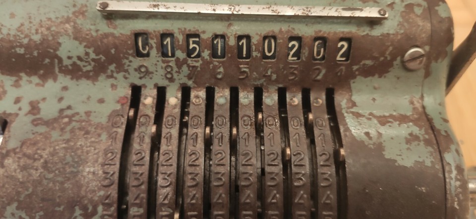 CALCOREX VINTAGE MECHANICAL CALCULATOR Pinwheel adding machine | eBay