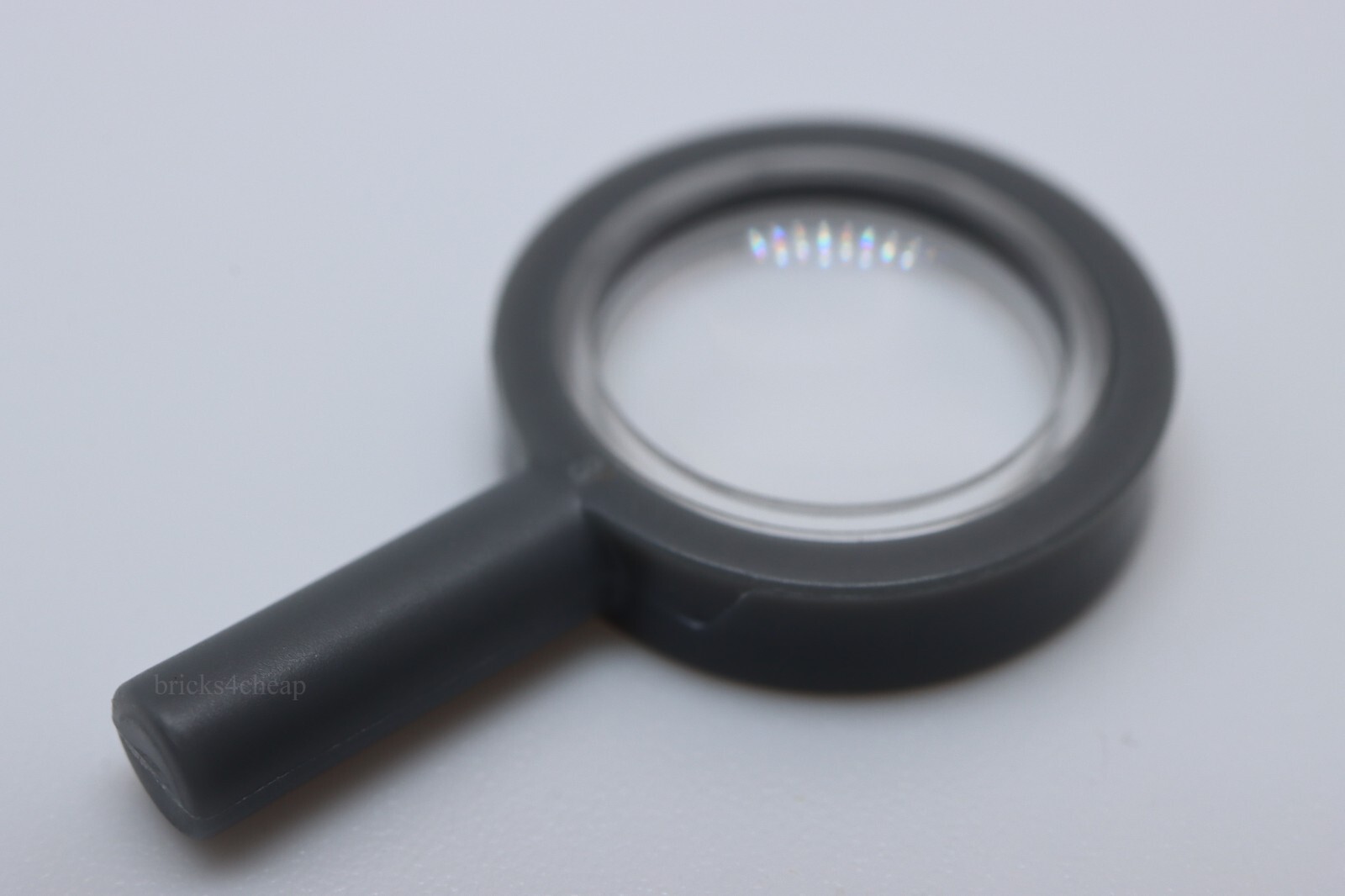 Lego 2x Dark Bluish Gray Minifig Utensil Magnifying Glass with Trans ...