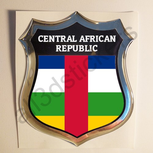 Sticker Central African Republic Emblem 3D Resin Domed Gel Flag Vinyl Decal Car | eBay