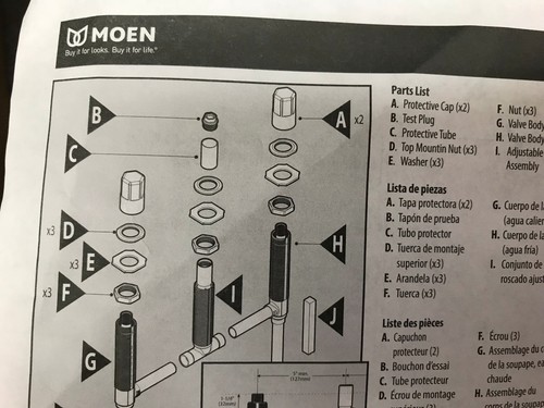 Moen 4792 Two Handle Roman Tub Valve Adjustable 1/2-Inch CC Connection ...