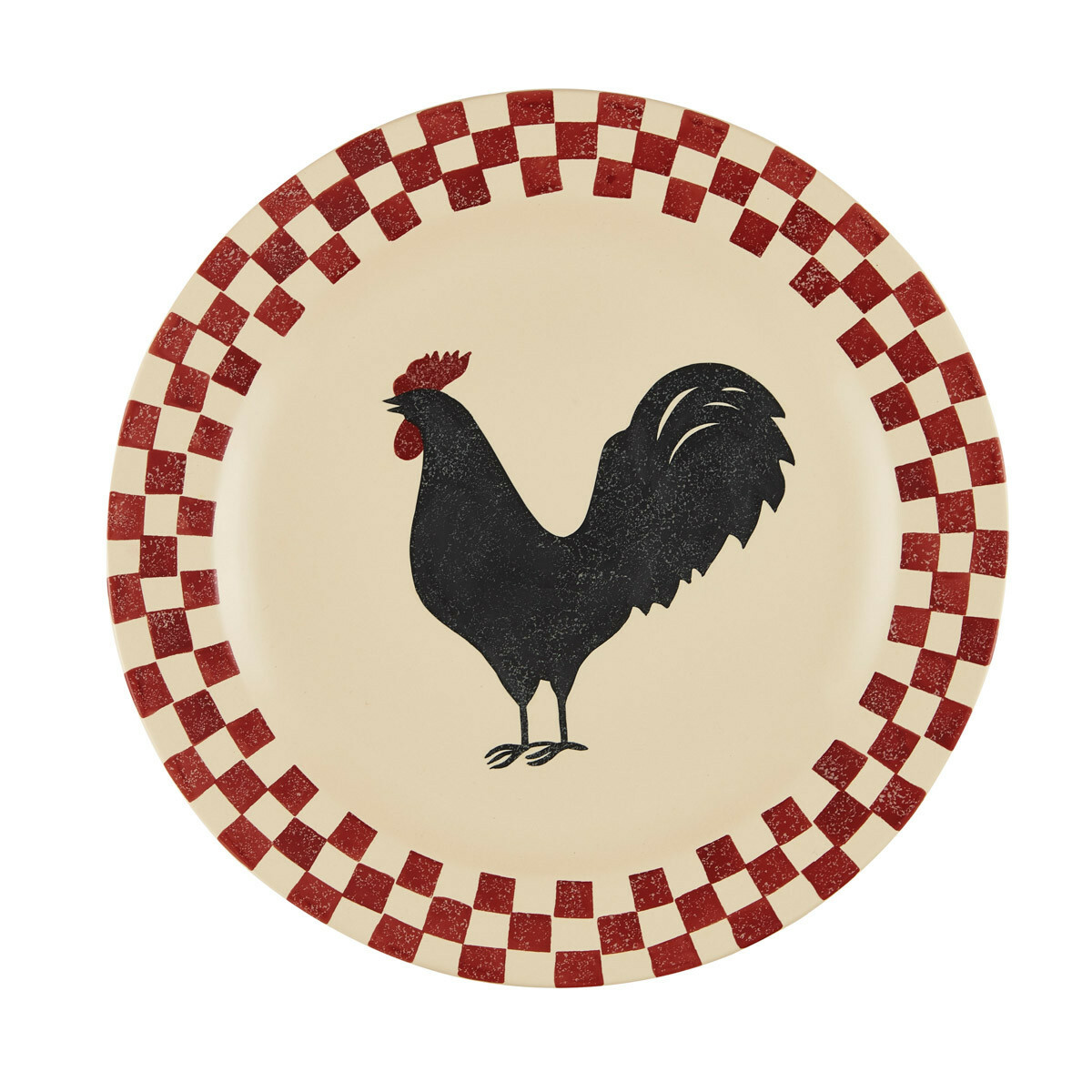 NEW!! Primitive Country Farmhouse Large Red Checked Rooster HEN PECKED ...