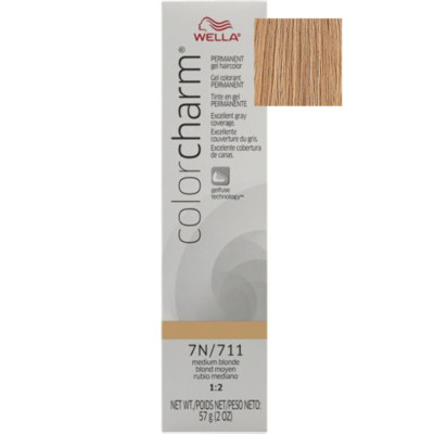 Wella Color Charm Gel Tube 2oz - 711/7N Medium Blonde -USA BUY/SHIP ...