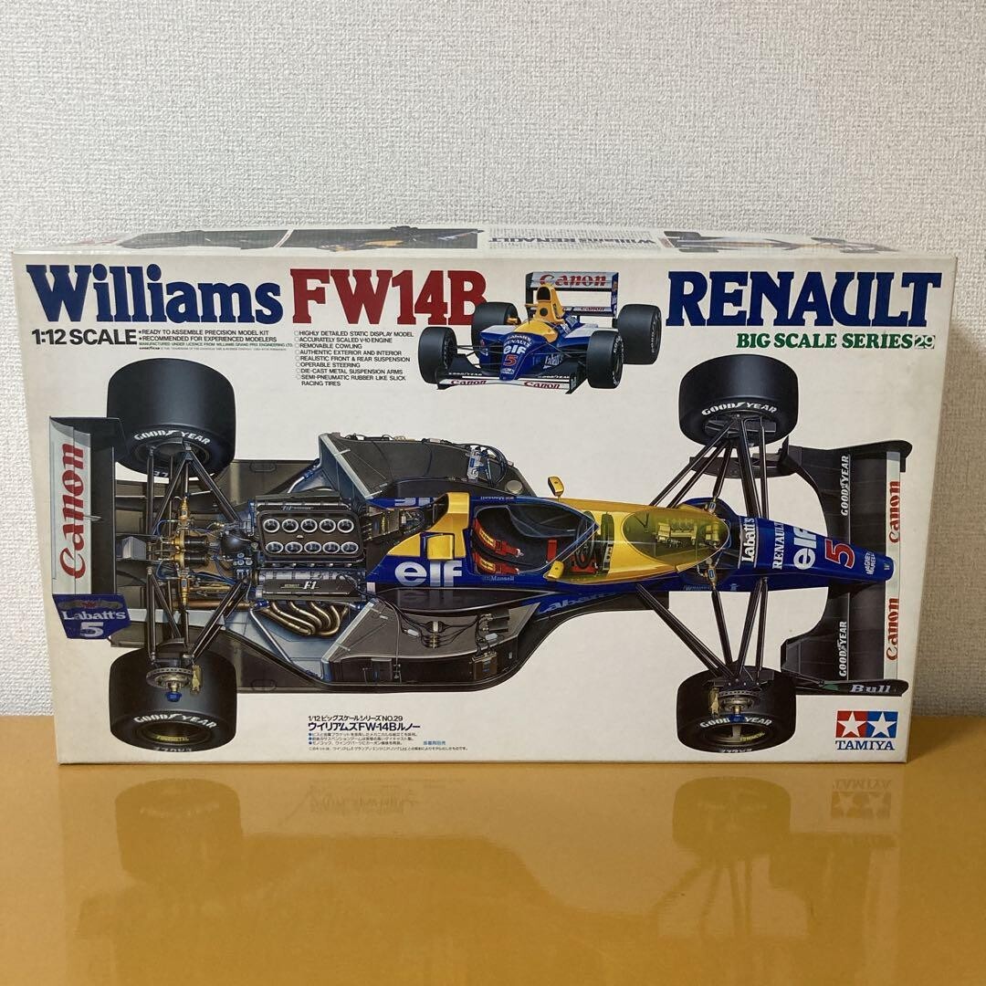 TAMIYA 1/12 Williams FW14B Renault Big Scale Series No.29 Plastic Model ...