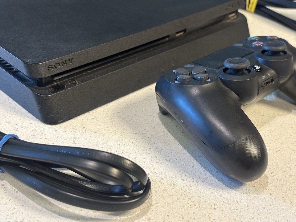 Sony PlayStation 4 Slim PS4 1TB + Dualshock 4 Controller Black Console ...