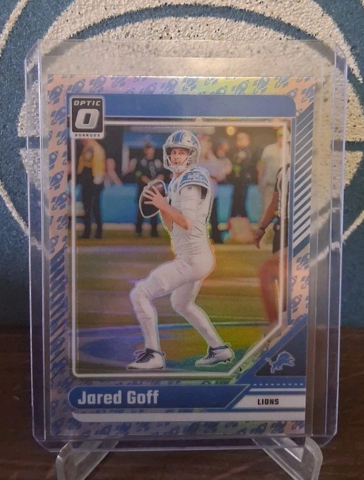2024 Panini Donruss Optic Jared Goff Rocket Emoji Prizm Sp #63 Lions | eBay