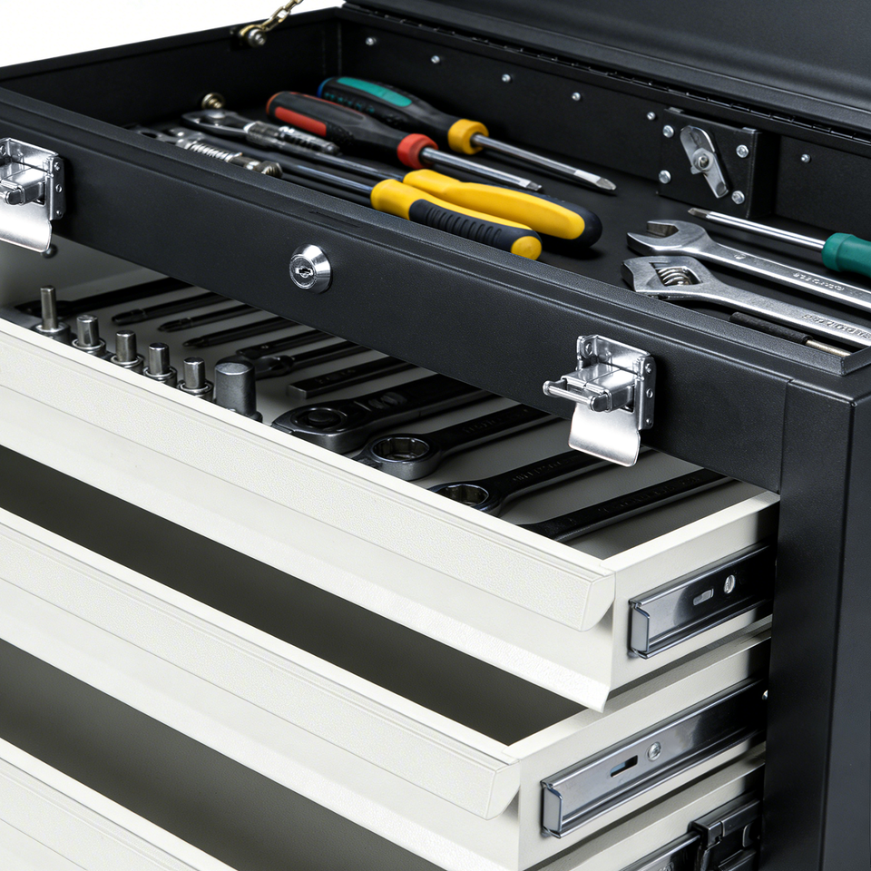 Tool Box Drawer Chest Storage Drawers Organizer 3-Drawer Metal New ...