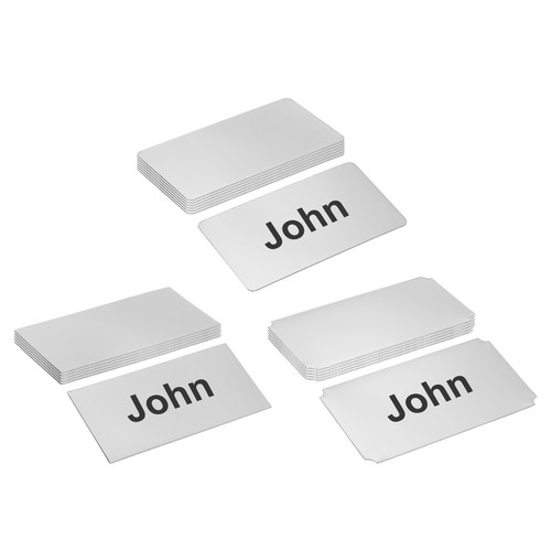 4"x2" Laser Engraved Name Plate, 18 Pack Round/Square/Notched Corner ...