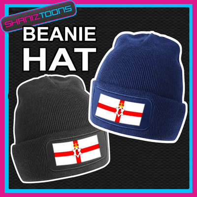 BEANIE HAT ULSTER NORTHERN IRELAND FLAG EMBLEM DESIGN | eBay UK