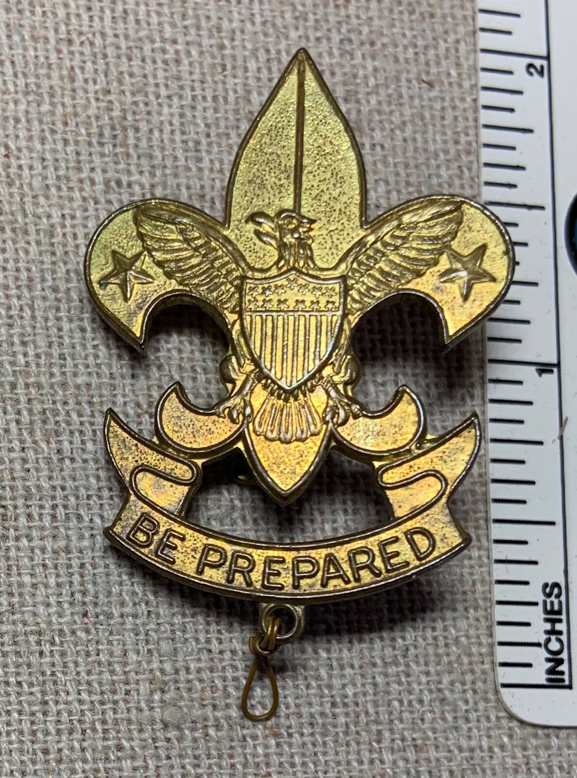 Vintage FIRST CLASS Boy Scout Rank PIN Sash Uniform LARGE 2" Hat Badge ...