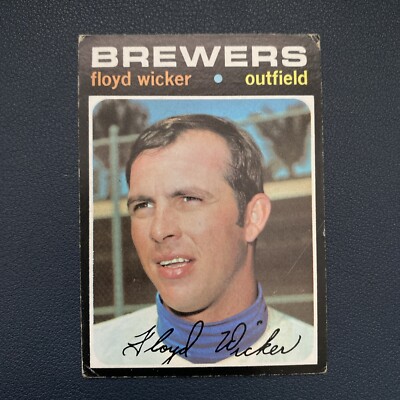 1971 Topps Baseball Card Floyd Wicker Milwaukee Brewers #97 | eBay