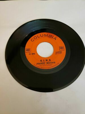 Johnny Mathis - Gina- Columbia (45RPM 7” Single)(J407) | eBay