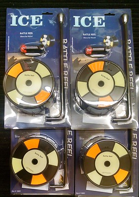 (4)- Ice Fishing Fish House Wall or Ceiling Mount Black-Glow Rattle ...