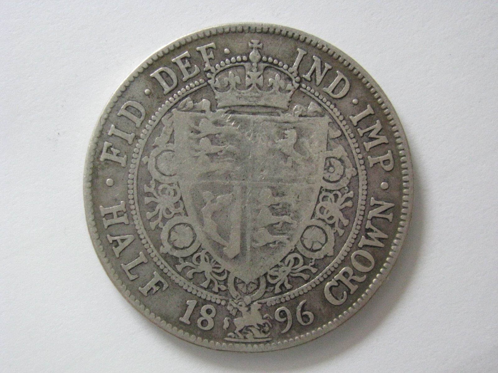 1896 Half Crown Silver .925 Great Britain Queen Victoria English Coin ...