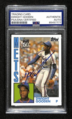 Dwight Gooden Signed/Auto 1984 Topps RC Card #42T New York Mets PSA/DNA ...