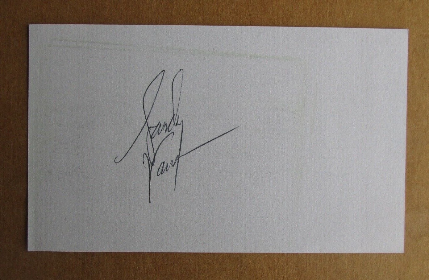 SANDY VANCE SIGNED AUTOGRAPH 3X5 INDEX CARD MLB 1970-71 LOS ANGELES ...