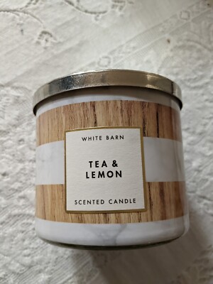 New White Barn 3 Wick Tea Lemon Candle Bath Body Works Ebay