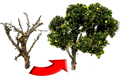 5 6" SAGEBRUSH Scale MODEL Railway Diorama TREE ARMATURES DEAD FALL HO ...