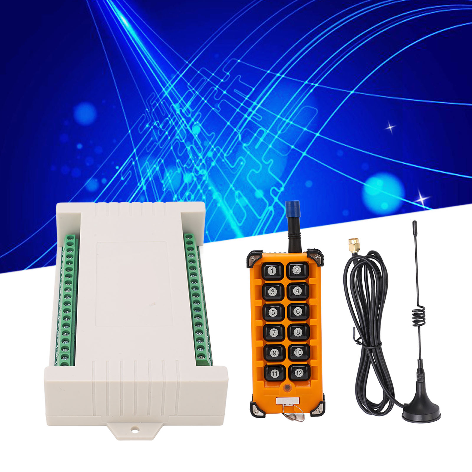 (DC24V)12 Button Coding Remote Control 12 Channel Wireless Controller ...