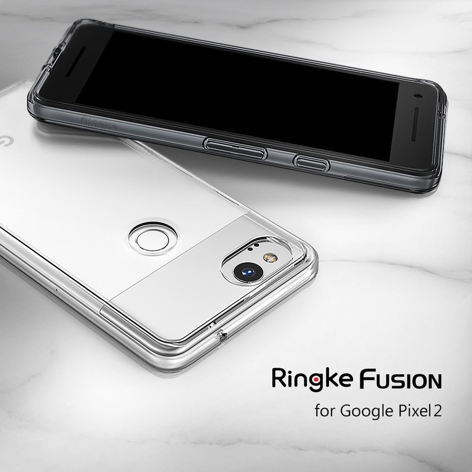 For Google Pixel 2 | Ringke® [FUSION] Clear PC Shockproof TPU Bumper ...