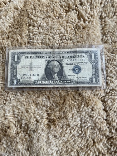 RARE * STAR NOTE * - One Dollar Silver Certificate - Series 1957 B | eBay